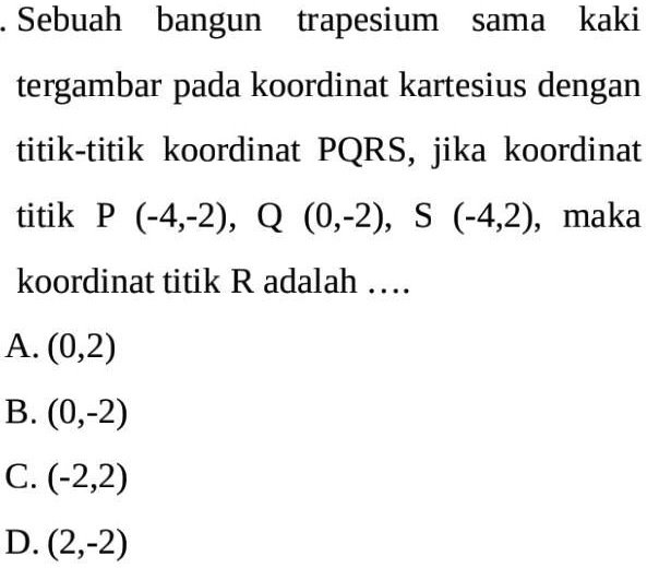 SOLVED: tolong dijawab serta digambar ! Sebuah bangun trapesium sama ...