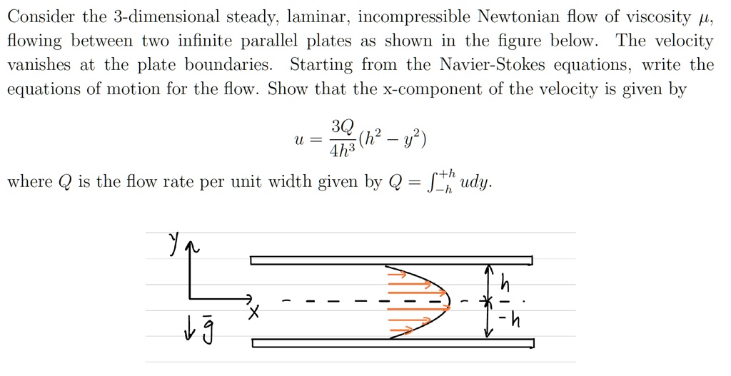 Consider the 3-dimensional steady, laminar, incompressible Newtonian ...