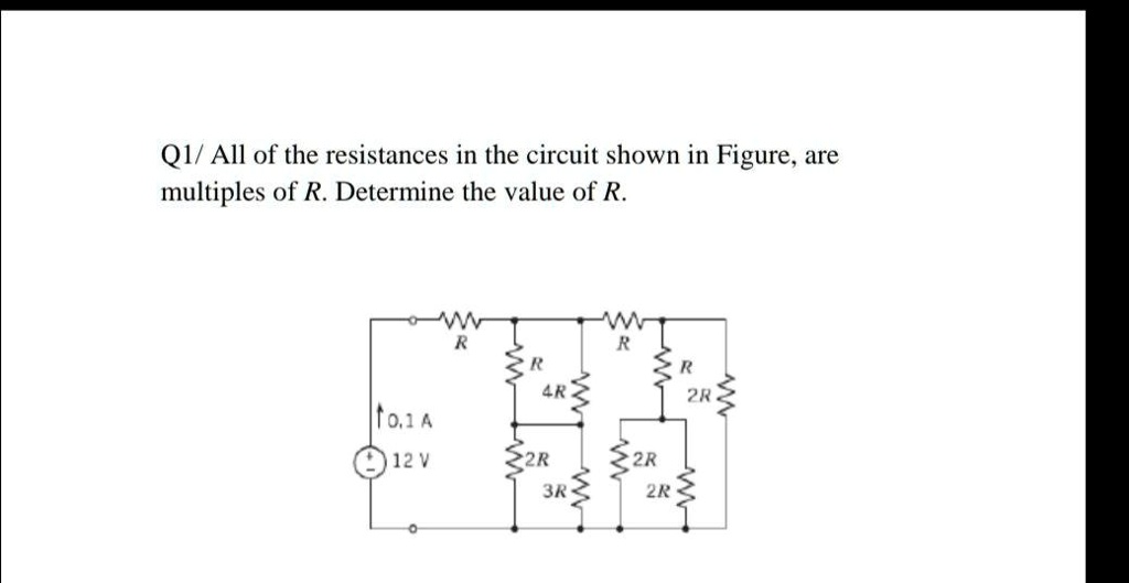 SOLVED: Q1: All of the resistances in the circuit shown in Figure are ...