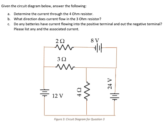 SOLVED: Given the circuit diagram below, answer the following: a ...