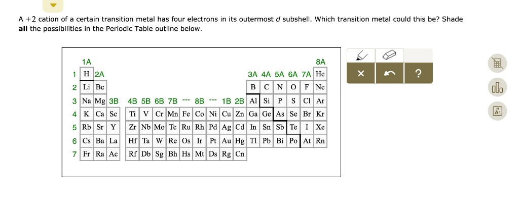 SOLVED: A +2 cation of certain transition metal has four electrons in ...