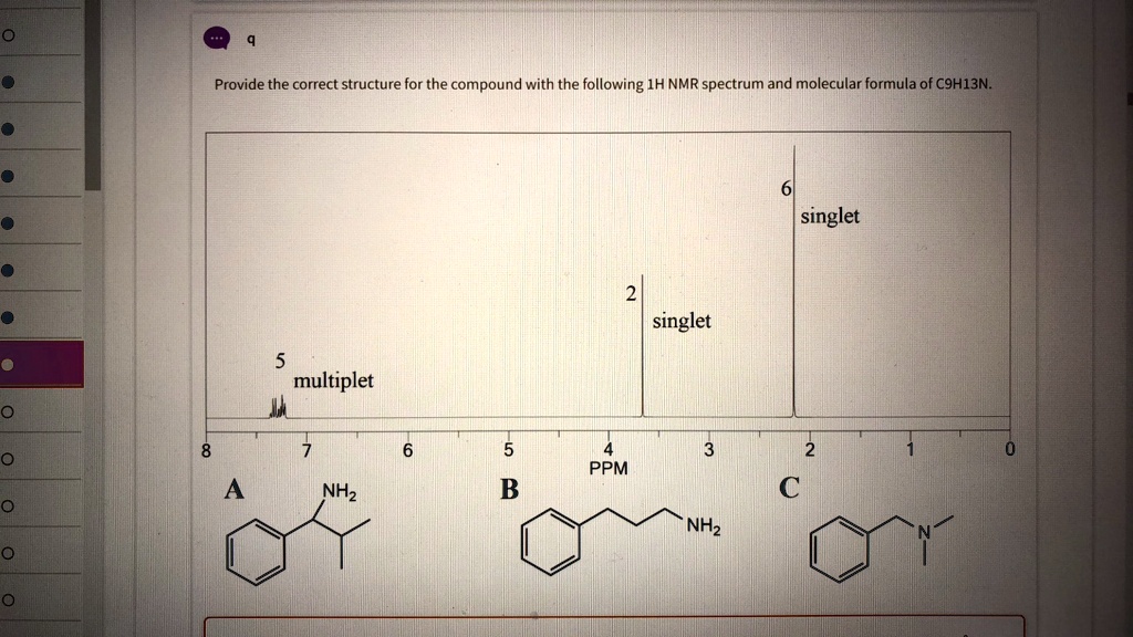 SOLVED: Provide the correct structure for the compound with the following 1H NMR spectrum and ...