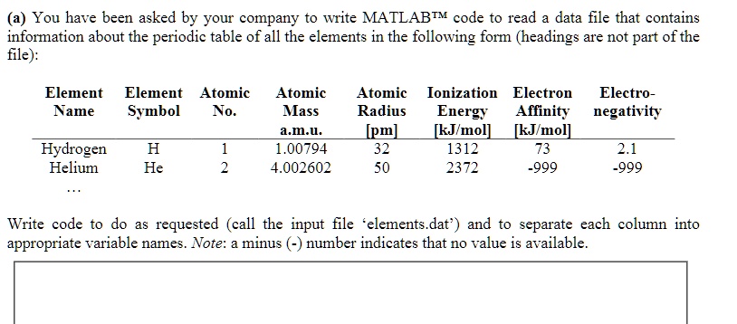 Solved An Simple Code Using Textscan Please Matlab A You Have Been Asked By Your Company To