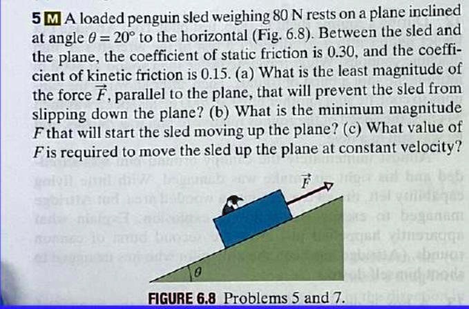 SOLVED: Texts: A loaded penguin sled weighing 80 N rests on a plane ...
