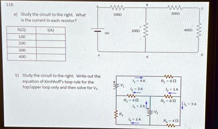SOLVED: Texts: 118 D a) Study the circuit to the right. What is the ...