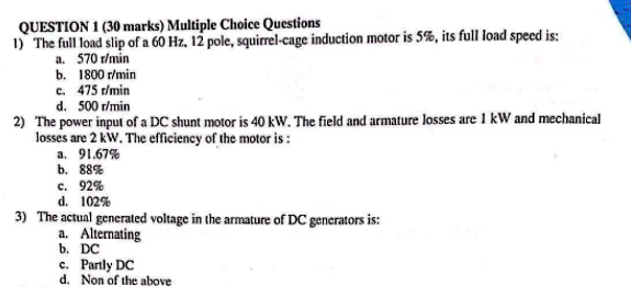 SOLVED: Can you please answer these 3 questions? QUESTION 1 (30 marks ...