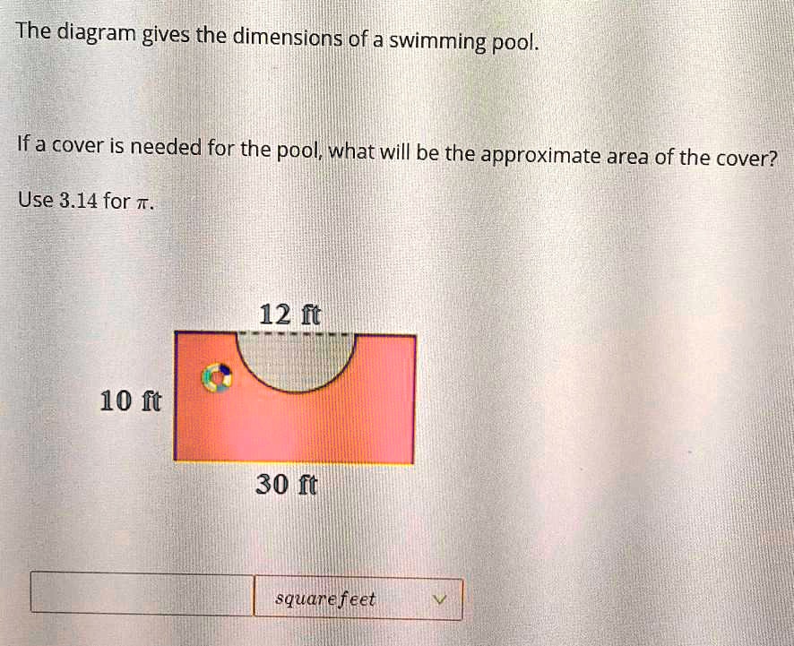 SOLVED: 'The diagram gives the dimensions of a swimming pool. If a ...