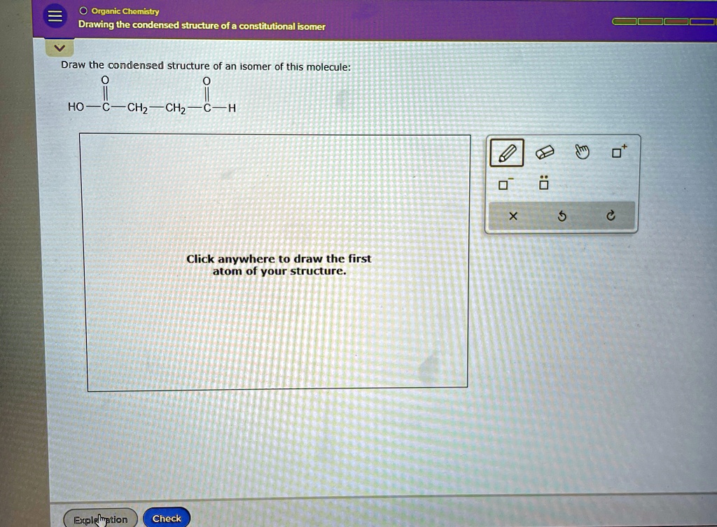organic chemistry drawing the condensed structure of a constitutional ...