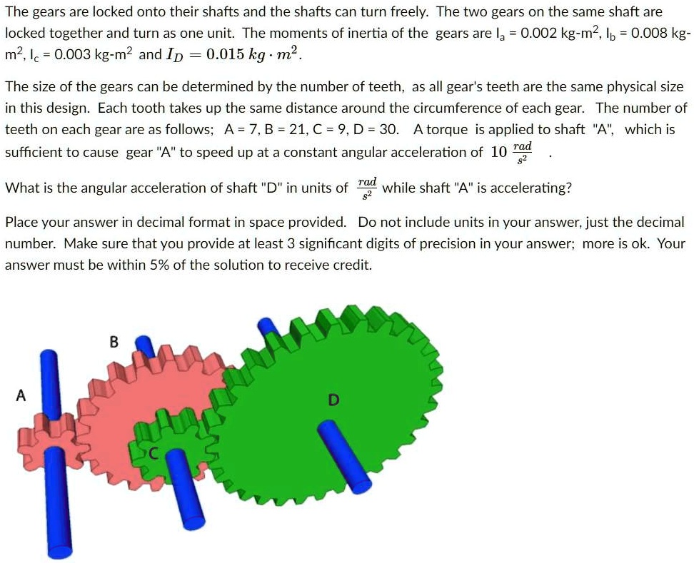 the gears are locked onto their shafts and the shafts can turn freely ...