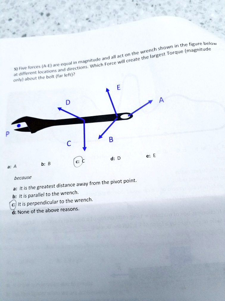 in the figure below wrench shown torque magnitude all act on the the ...