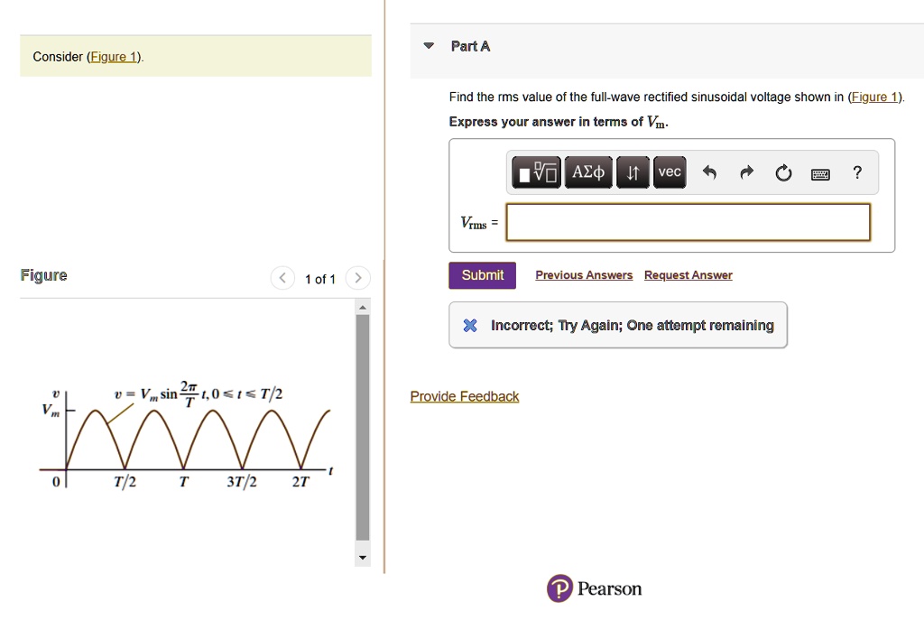 parta consider figure 1 find the rms value of the full wave rectified ...