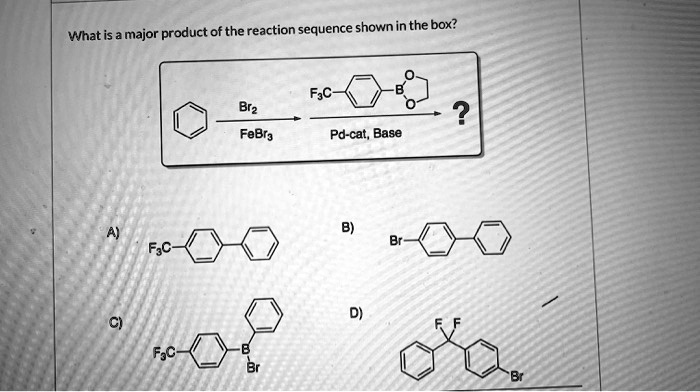 What is major product of the reaction sequence shown … - SolvedLib
