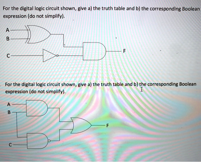 for the digital logic circuit showngive a the truth table and b the ... for the digital logic circuit showngive a the truth table and b the ...