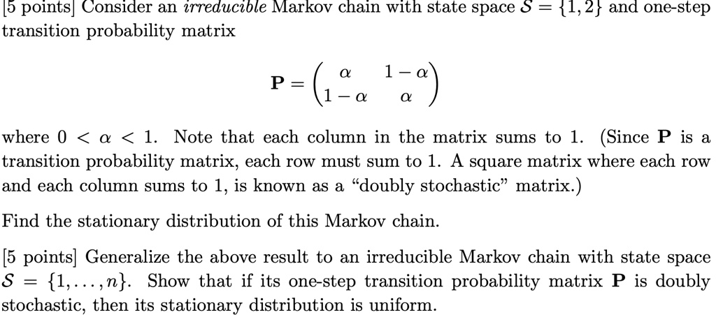 Markov Matrix Always Has 1 | Section 11 Long-term behaviour of Markov ...