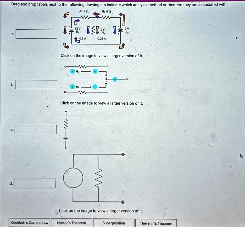 Drag and drop labels next to the following drawings to indicate which ...