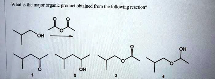 SOLVED: What is the major organic product obtained from the following - reaction? OH
