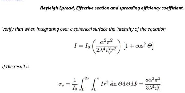 SOLVED: Texts: Rayleigh Spread, Effective section and spreading ...