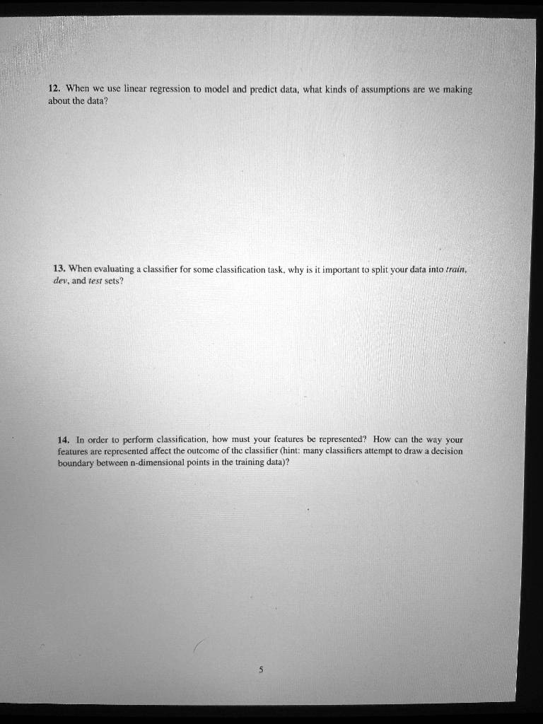SOLVED: When we use linear regression to model and predict data, what ...