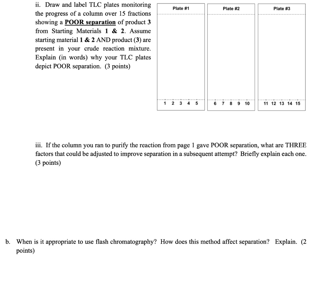 [GET ANSWER] draw and label tlc plates monitoring the progress of a ...
