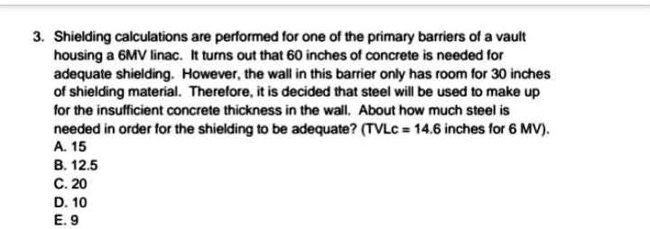 3. Shielding calculations are performed for one of the primary barriers ...