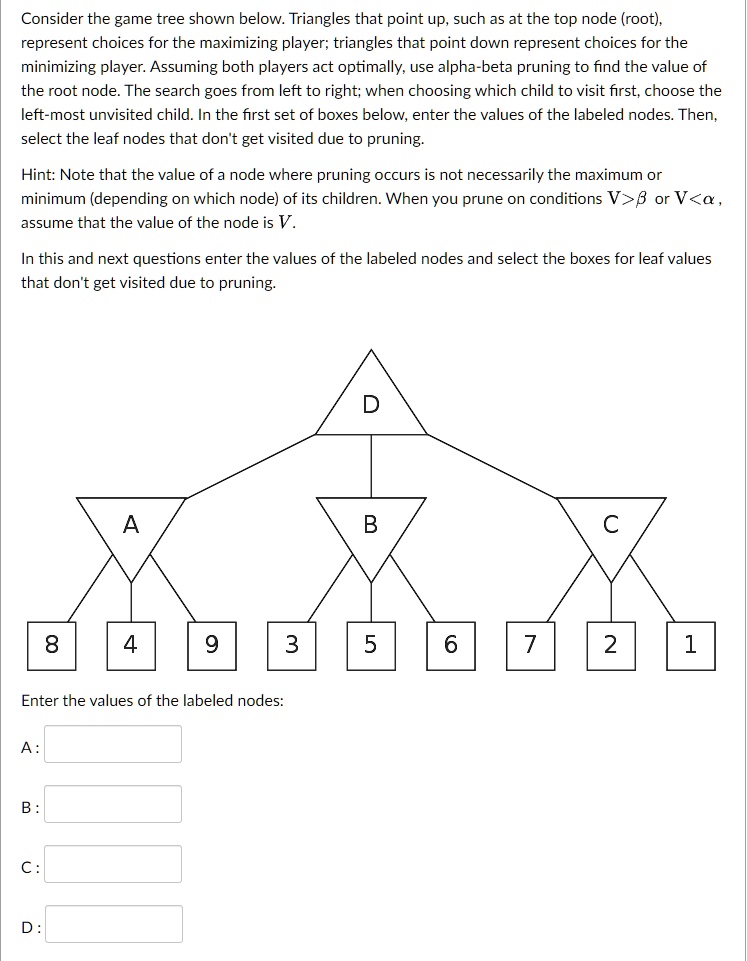 consider the game tree shown belowtriangles that point upsuch as at the ...