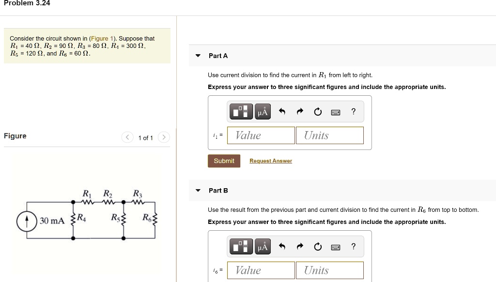 SOLVED: Consider the circuit shown in Figure 1. Suppose that R1 = 40 Î ...