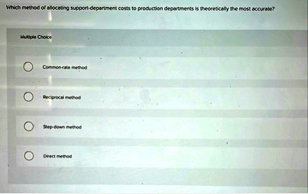 which method of allocating support department costs to production ...