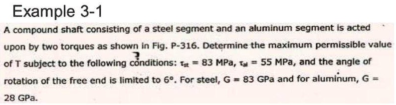 example 3 1 compound shaft consisting of a steel segment and an ...