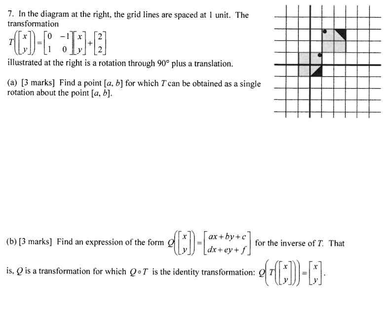 SOLVED: In the diagram at the right; the grid lines are spaced at unit, The transfornation XCH ...