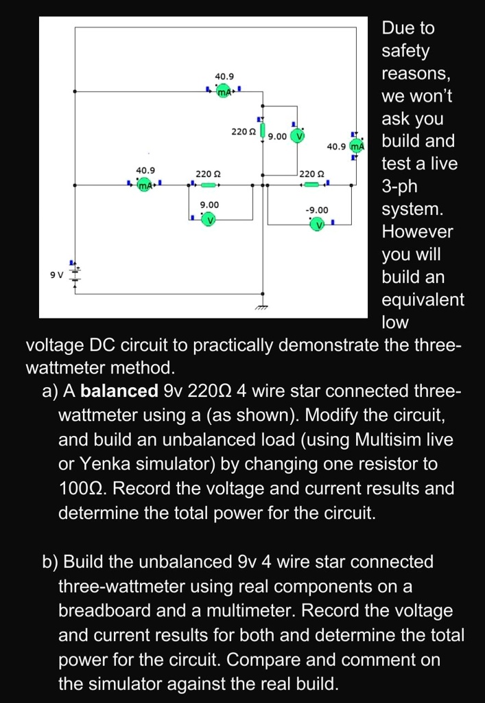 9V 40.9 MA 220 ? 9.00 220 ? 40.9 MA 220 ? 9.00 -9.00 40.9 (MA Due to ...