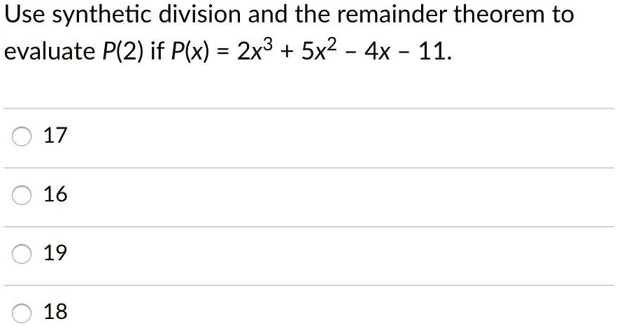 Synthetic Division With 2 Variables