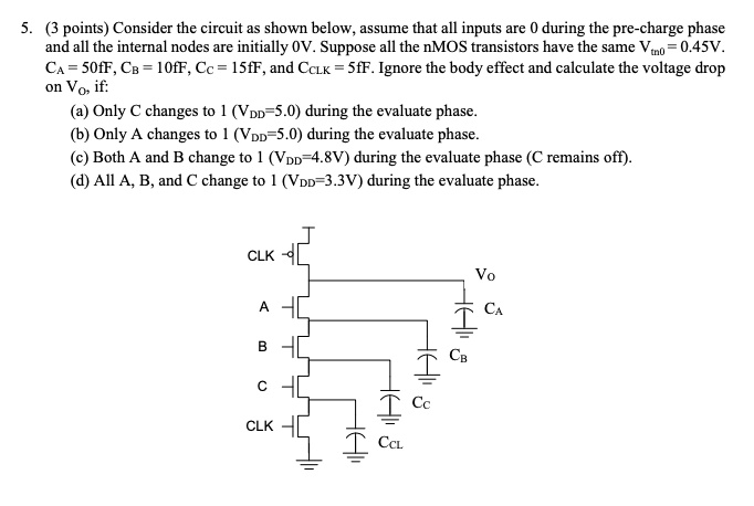 SOLVED: (3 points) Consider the circuit as shown below. Assume that all inputs are during the ...