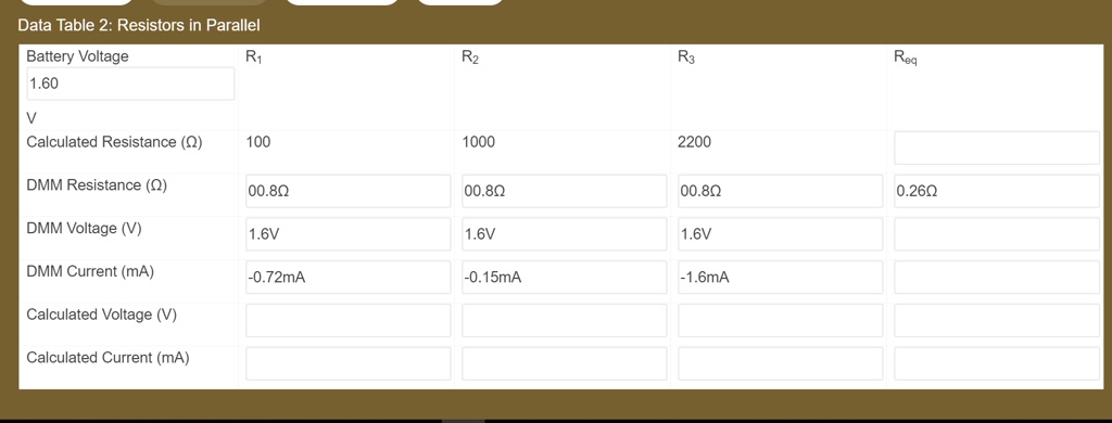 calculate the voltage across each resistor and across the three ...
