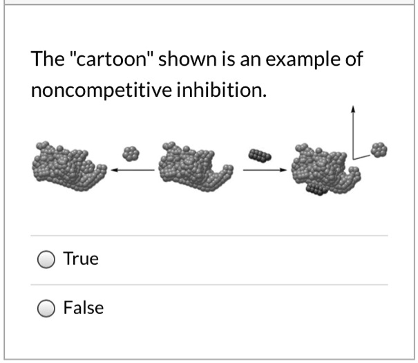 SOLVED: The "cartoon" shown is an example of noncompetitive inhibition ...