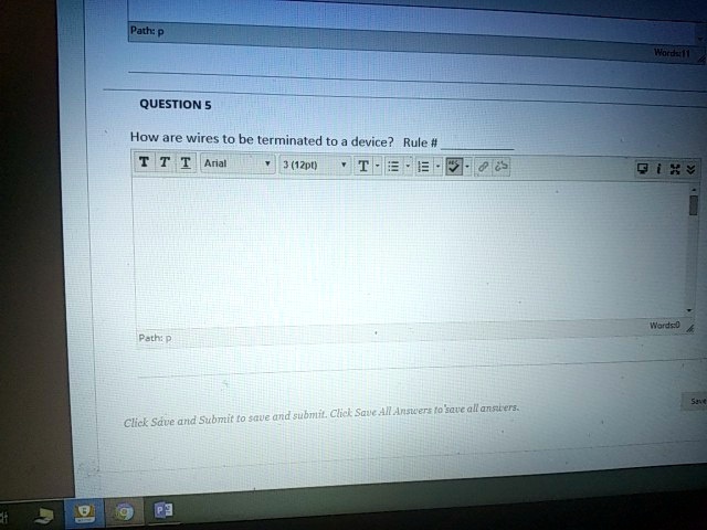 SOLVED: Q1. How are wires to be terminated to a device? Rule # Q2. List ...