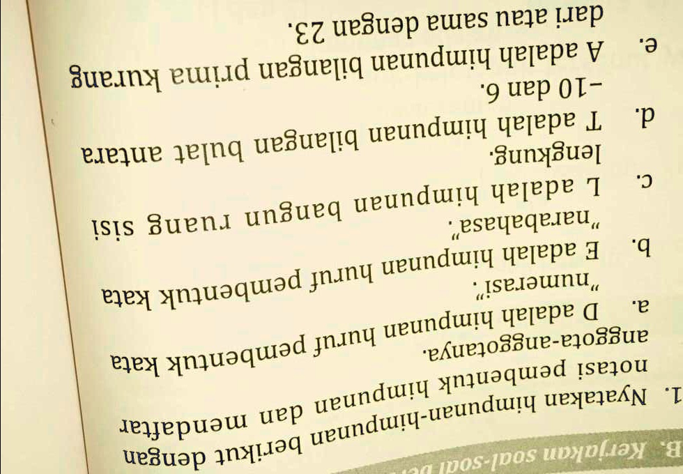 SOLVED: 1. Nyatakan himpunan-himpunan berikut dengan notasi pembentuk ...