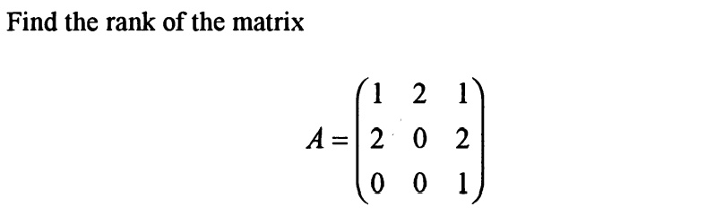 SOLVED: Explain it in a linear transformation way. Rank A = dim(Image ...