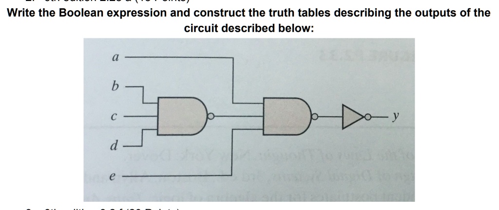 Boolean Algebra Write The Boolean Expression And Construct The Truth
