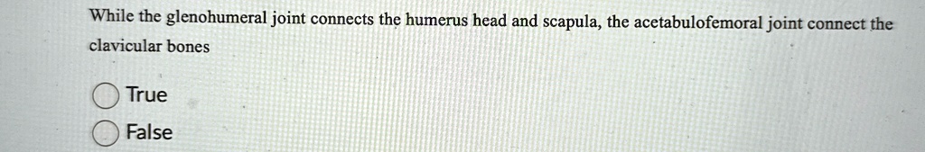 While the glenohumeral joint connects the humerus head and scapula, the ...