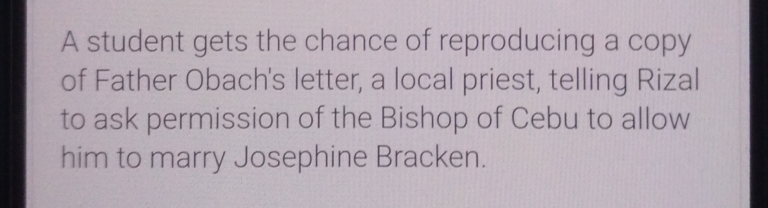 A student gets the chance of reproducing a copy of Father Obach's ...
