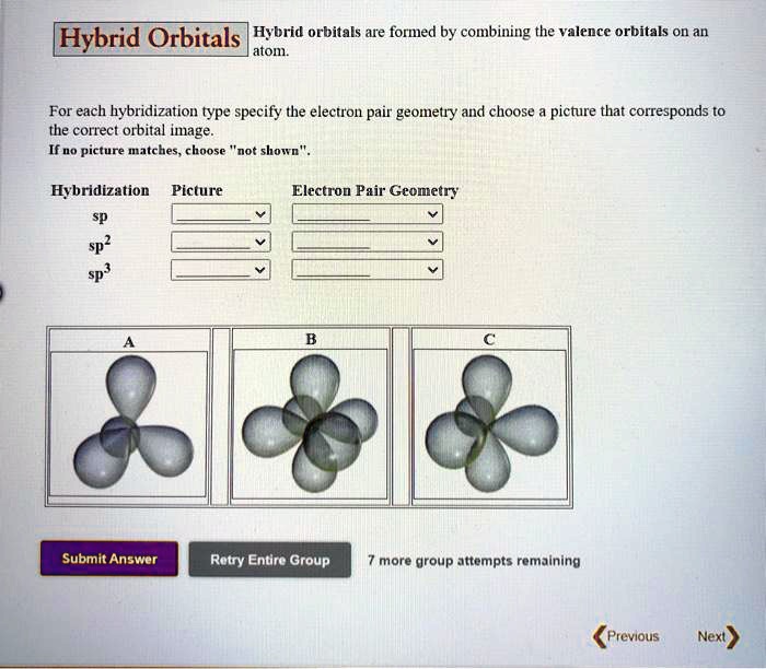 Solved Hybrid Orbitals Hybrid Orbitals Are Formed By Combining The