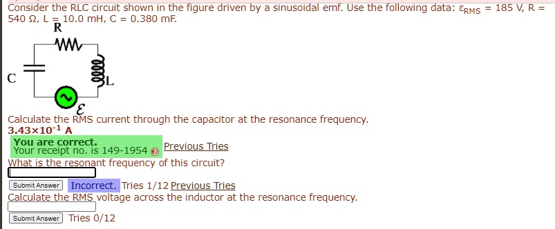 Consider the RLC circuit shown in the figure driven b… - SolvedLib