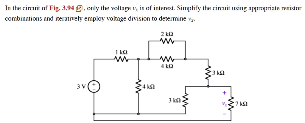 in the circuit of fig 394 only the voltage vx is of interest simplify the circuit using ...
