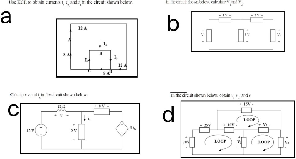 SOLVED: Use KCL to obtain currents i and iin the circuit shown below ... SOLVED: Use KCL to obtain currents i and iin the circuit shown below ...