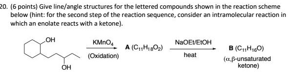 SOLVED: (6 points) Give liner langle structures for the lettered ...