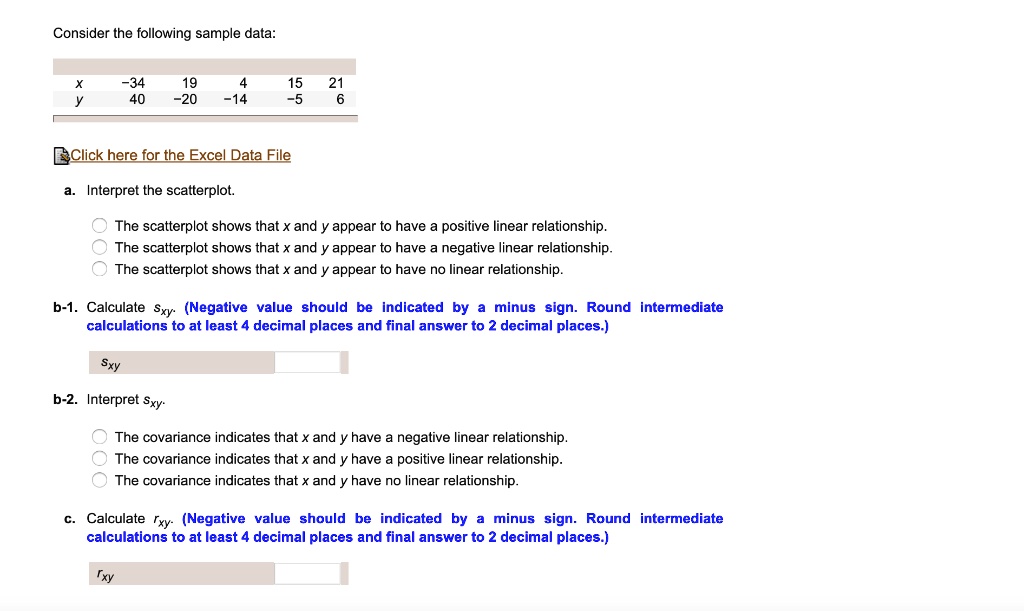 SOLVED: Consider the following sample data: 30 28 +14 % lick here for ...