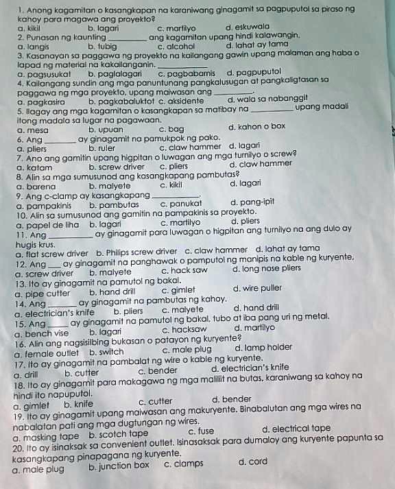 SOLVED: qwertyuiopasdfghjklzxcvbnm Anonp kagomiton kasangkapon na ...