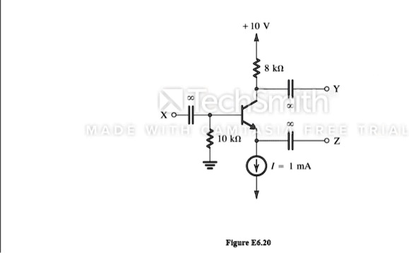 641 the transistor in fig e641 is biased with a constant current source ...