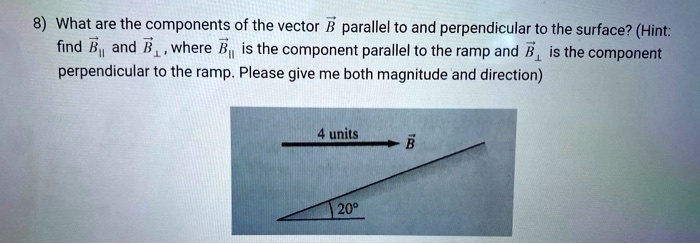 what are the components of the vector b parallel to and perpendicular ...