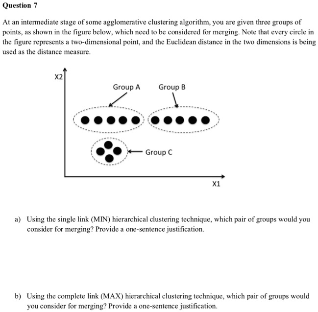 Solved At An Intermediate Stage Of Some Agglomerative Clustering Algorithm You Are Given Three 8292